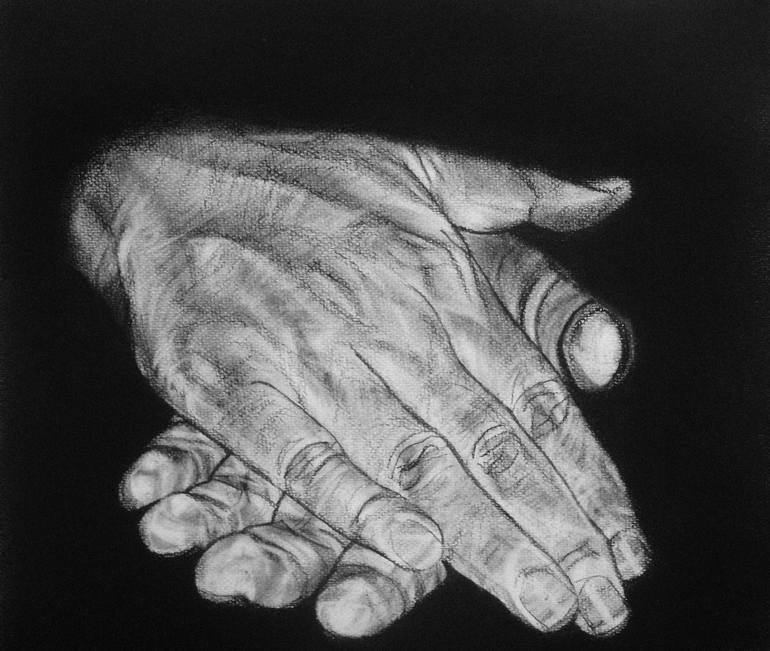 KEEPING MY HANDS BUSY Drawing by Ann Supan | Saatchi Art