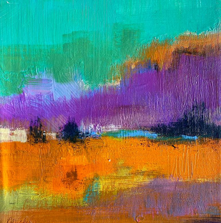 Foret Mauve Painting by Lucie Michel | Saatchi Art