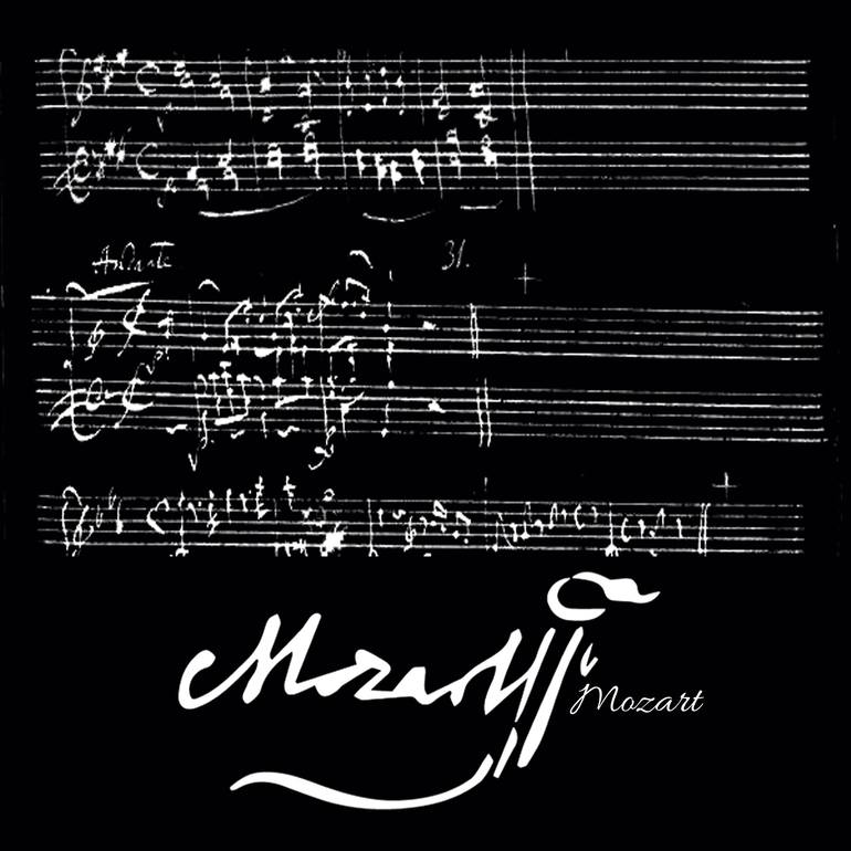 Wolfgang Amadeus Mozart Symphony Classical Music Hand Written Digital ...