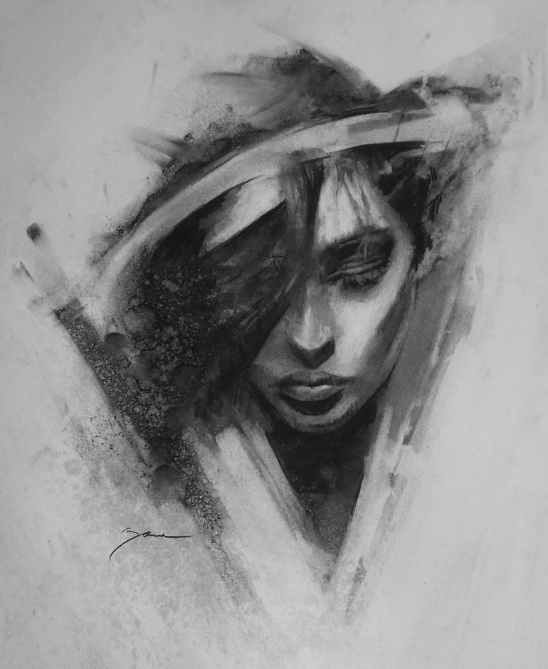 Solitude Drawing by Paul Howe | Saatchi Art