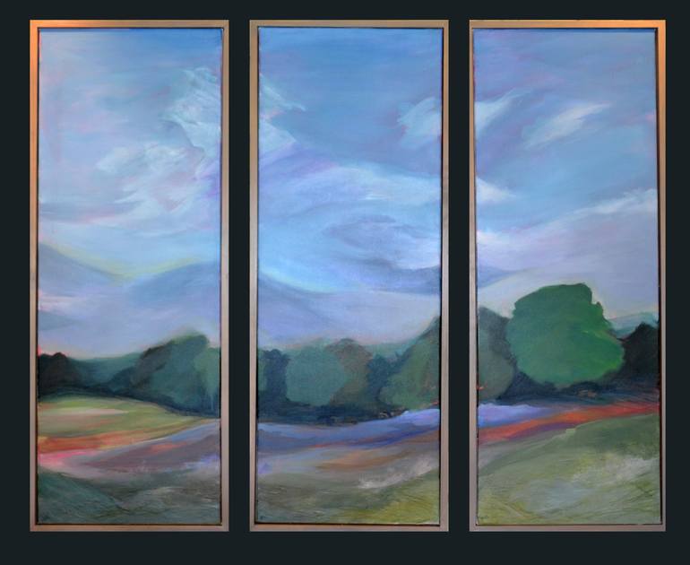 Valley Tryptich Painting by Ellen Howell | Saatchi Art
