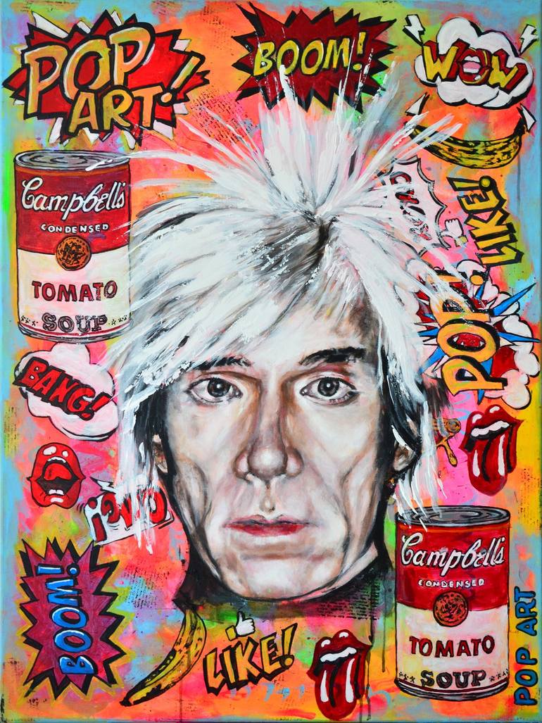 Andy Warhol - Pop art portrait Painting by Misty Lady | Saatchi Art