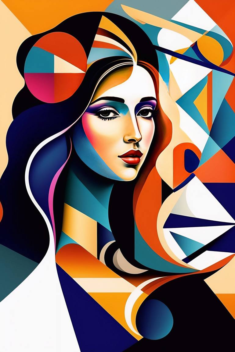 Abstract Colorful Girl #2 Digital by Dmitry O | Saatchi Art