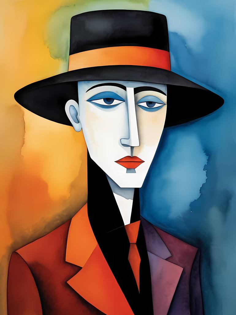 Man Portrait Painting No.5 Digital by Dmitry O | Saatchi Art