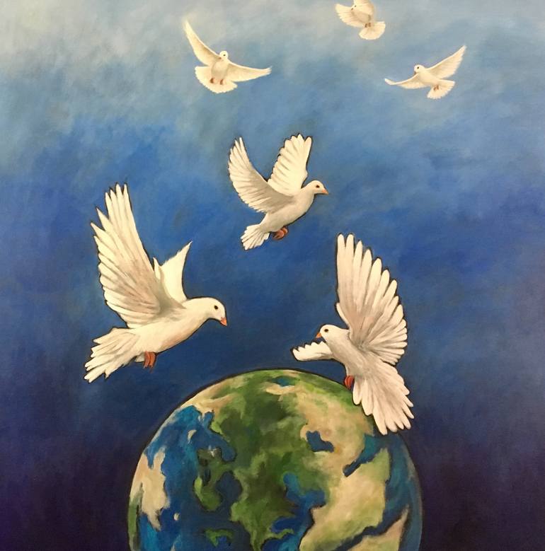 Imagine Peace Painting by Nancy Norman | Saatchi Art